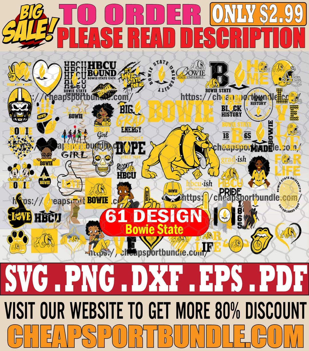 Bowie State University Svg HBCU Svg Collections HBCU Svg - Etsy