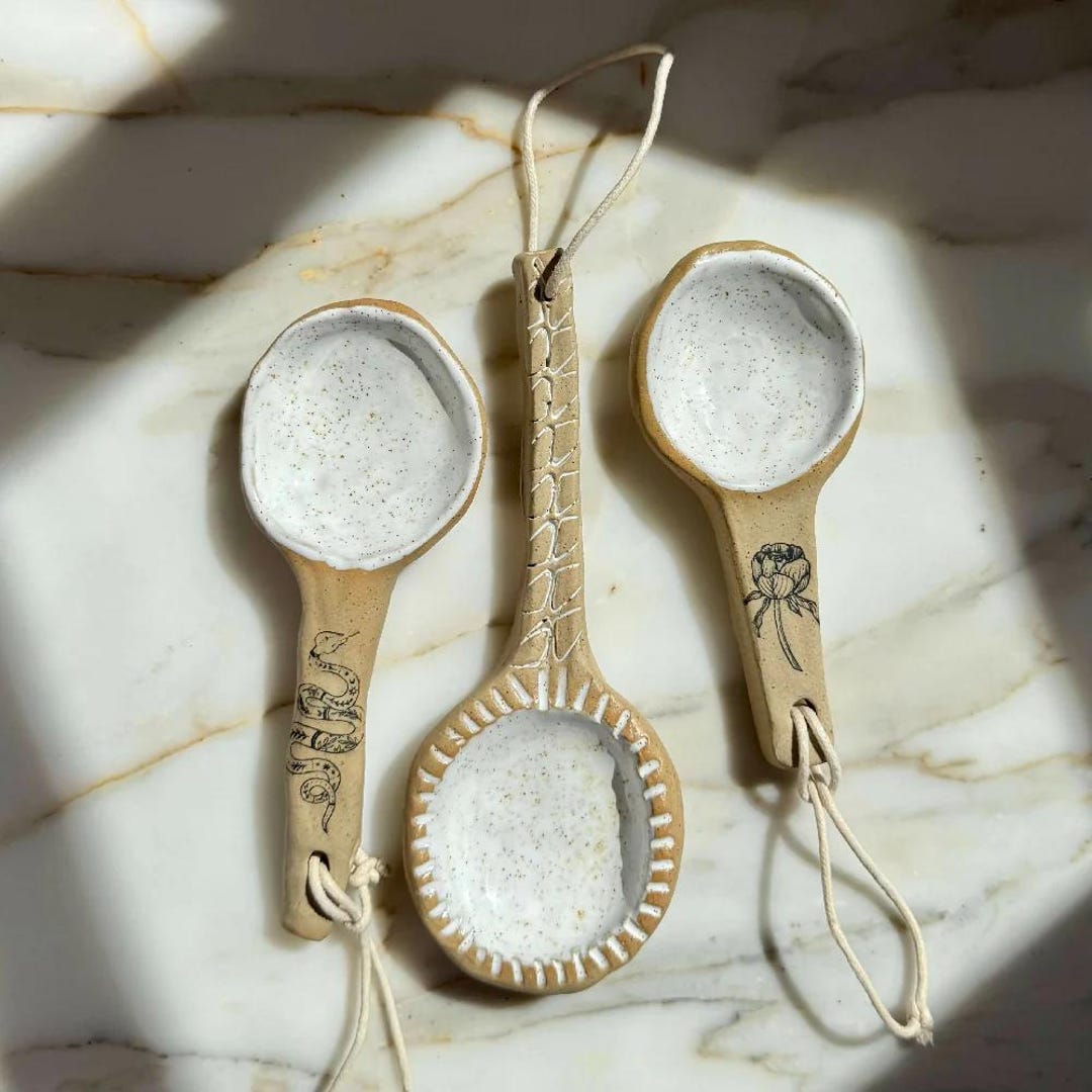 Ceramic Serving Spoon | Bespoke Pottery | Rustic Kitchenware | Ice ...