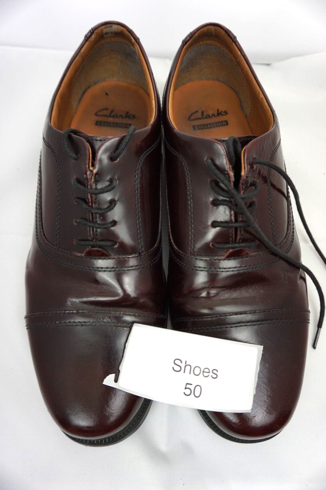 Clarks Collection Men's Brown Leather Shoe UK 8H Lace up Oxblood ...