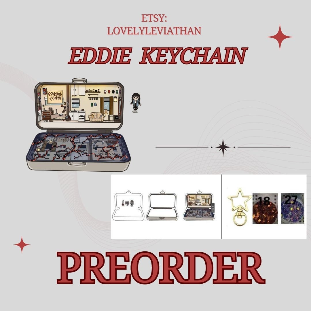 Eddie Munson Polly Pocket Keychain PREORDER Stranger Things - Etsy