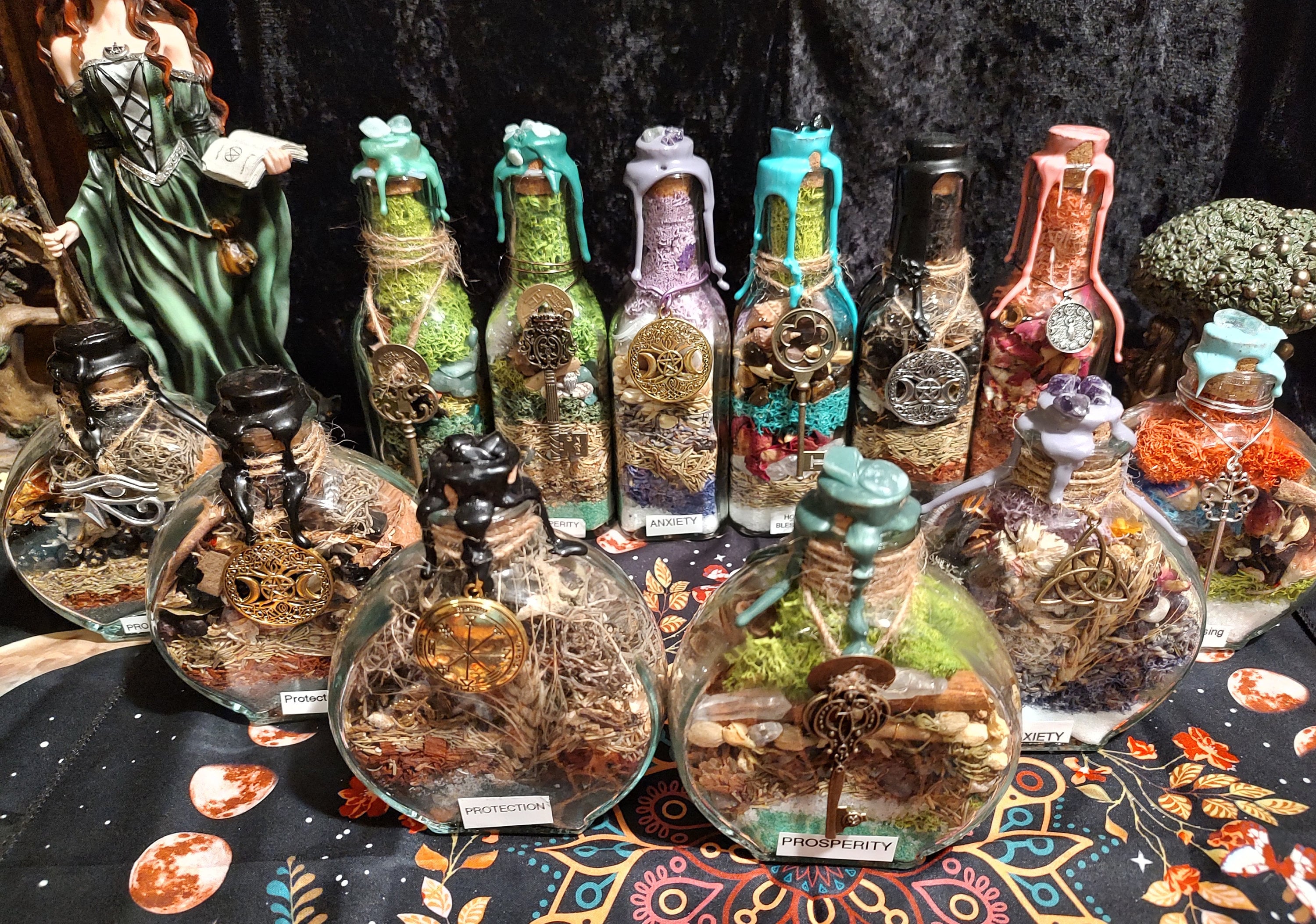 Witch Bottle Medium Spell Bottles Intention Bottle - Etsy