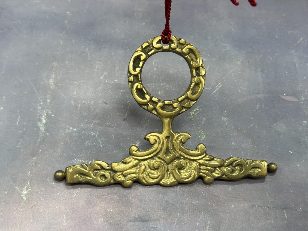 Brass Gold Bell Pull Hanging Finishing Hardware Needlework Cross Stitch ...