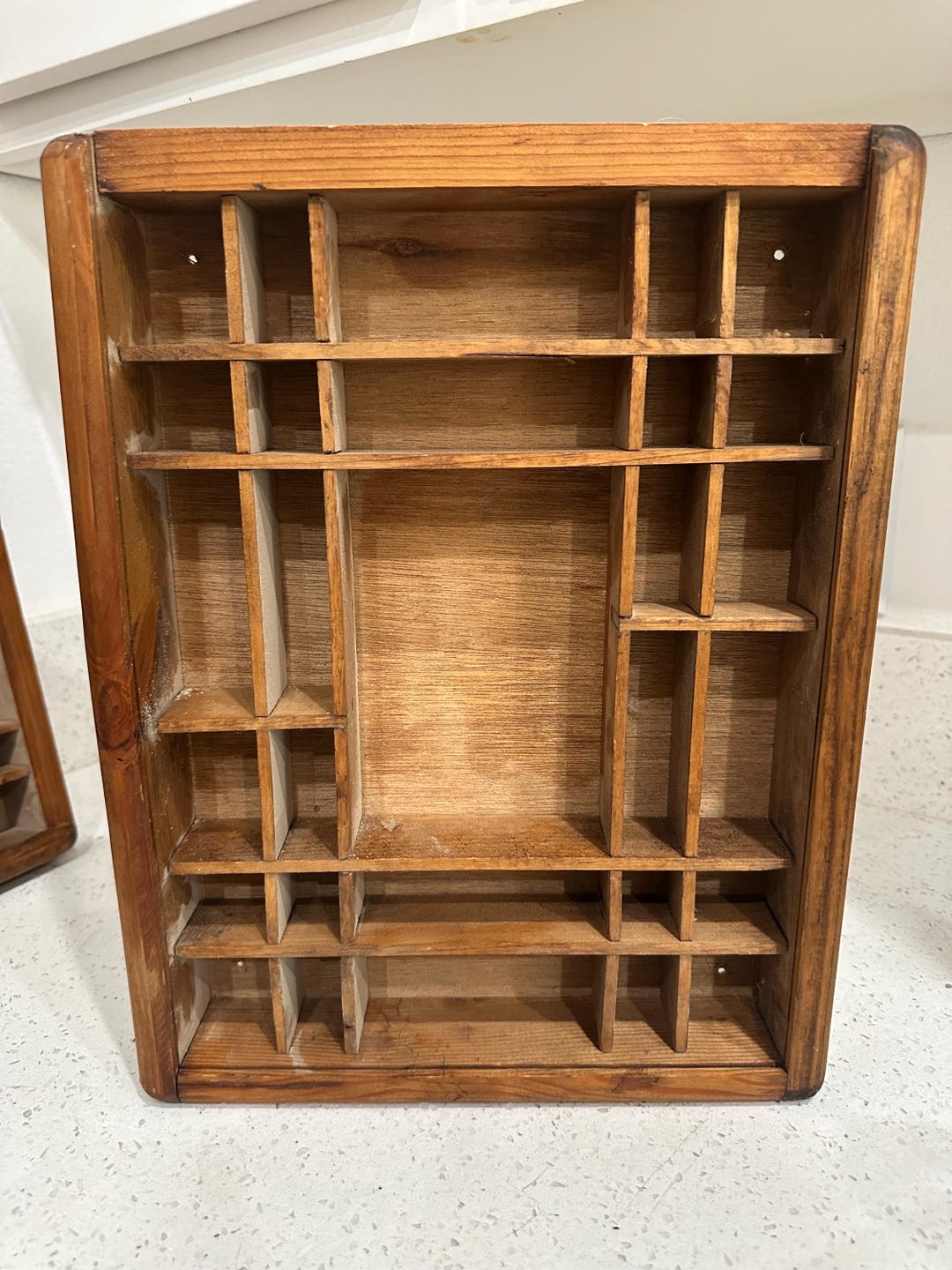 Vintage Wooden Printer's Tray Shadow Box Display Shelf 11x14.5 Multiple ...