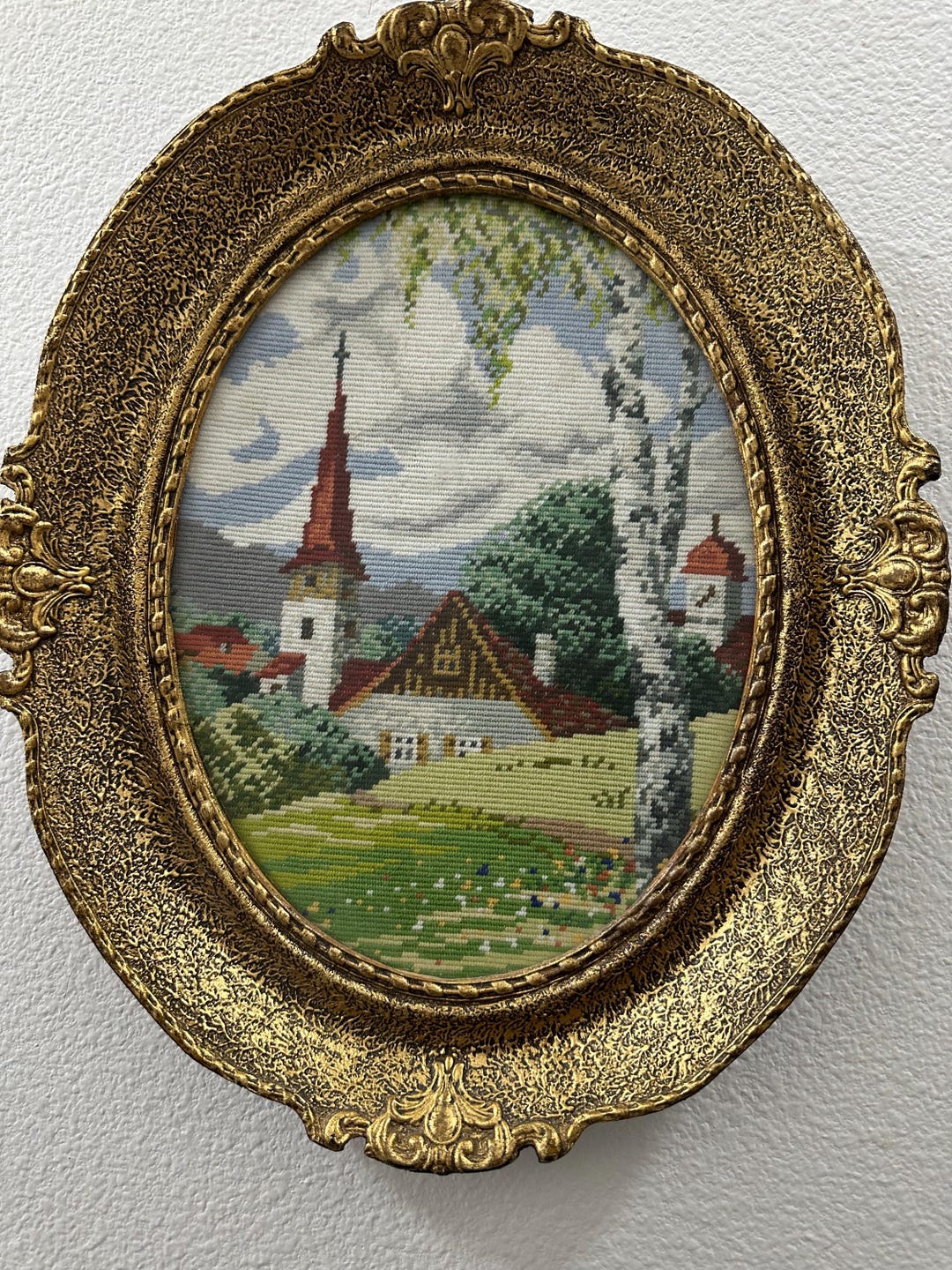 Original Wiehler Gobelin Needlework Tapestry High Quality Framed Work ...