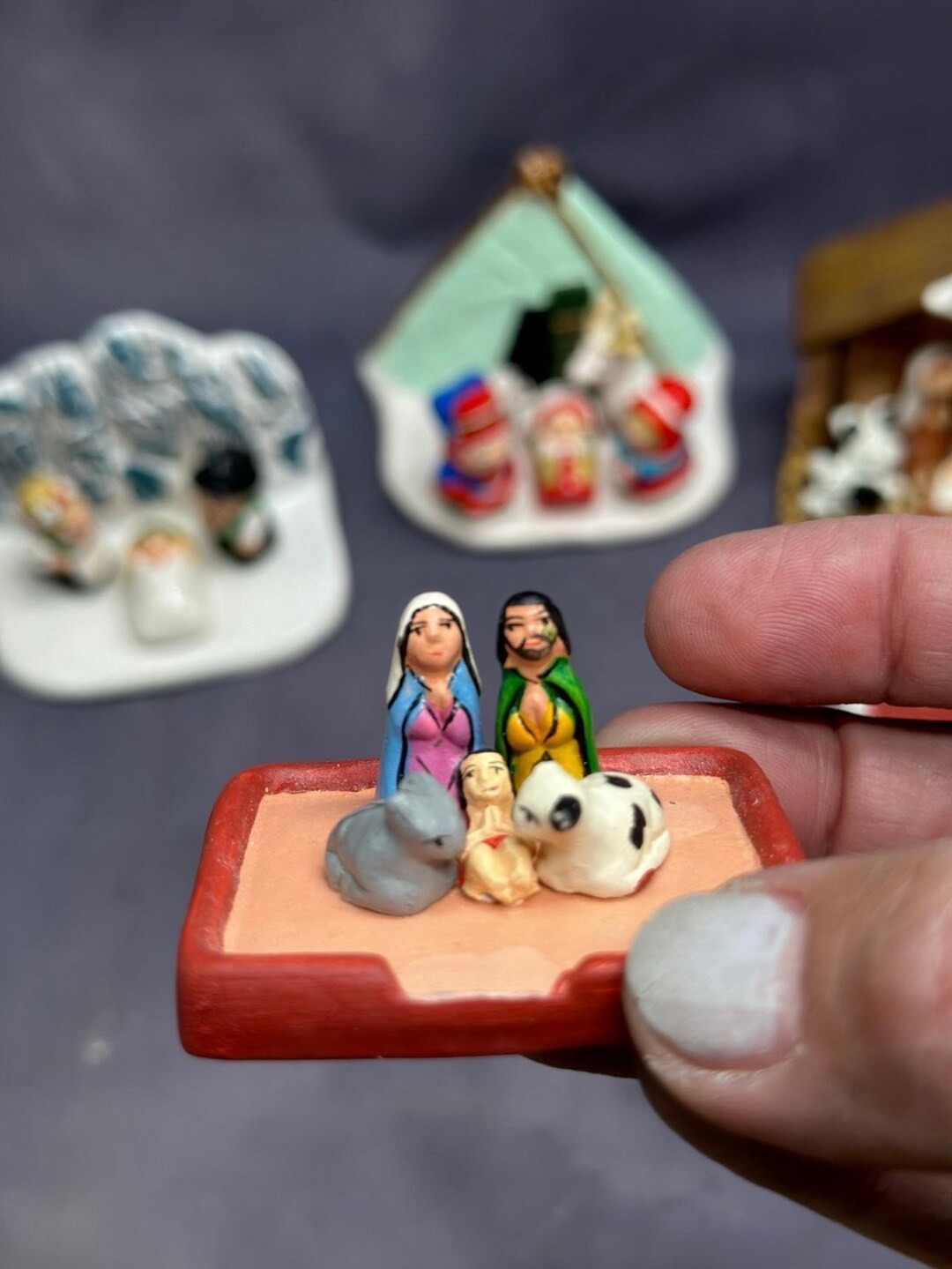 Vintage Art Pottery 4 Nativity Collection Nordic, German Baby Jesus ...