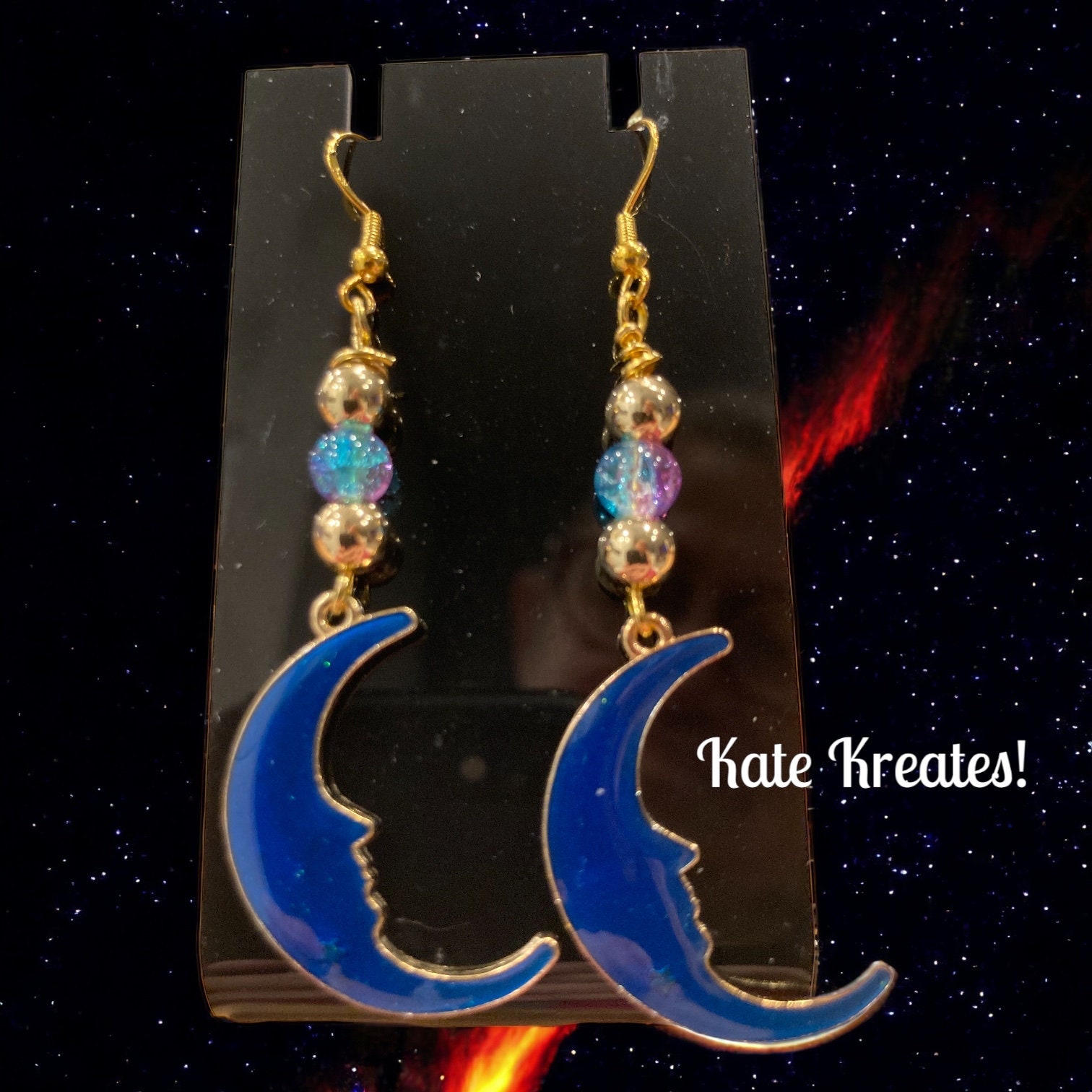 WITCHY MAGIC EARRINGS Glinda the Good Witch Crescent Moon - Etsy