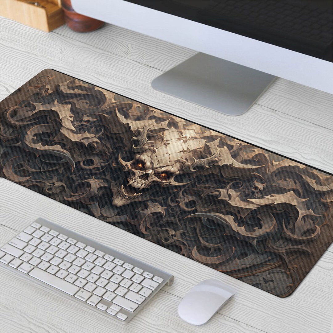 Noble Demon Head Skull Extended Mouse Pad Premium Gaming - Etsy