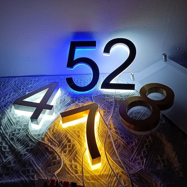 Led House Number Sign - Etsy