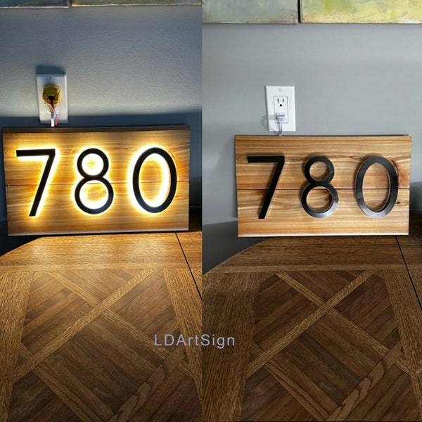 Backlit House Numbers - Etsy Canada