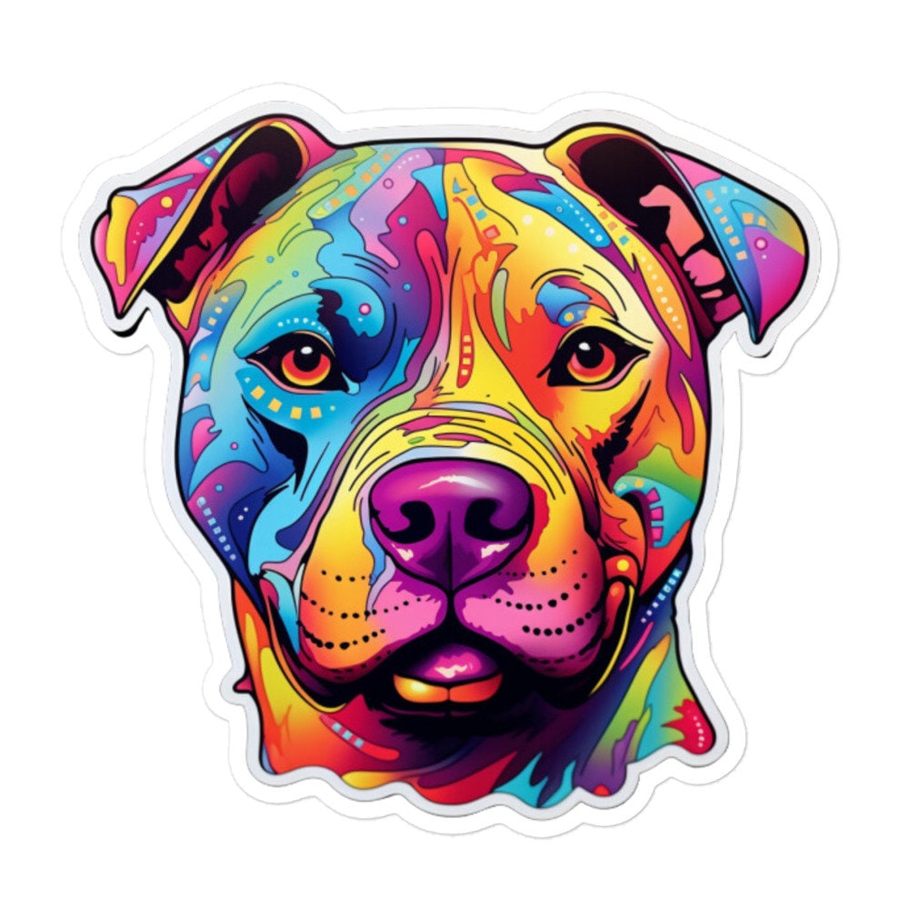Cosmic Pitbull Sticker Pitbull Sticker Pitbull Lover Dog Lover - Etsy