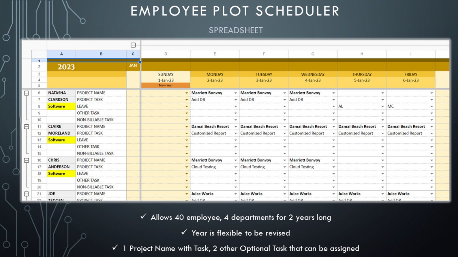 The Most Complete Business Use Employee Scheduler With Google Sheets ...