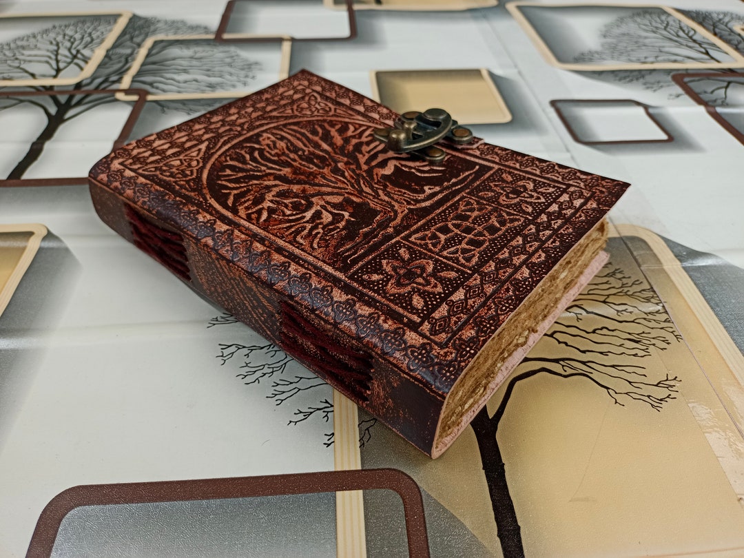 Handmade Tree of Life Embossed Leather Journal Notebook Handmade ...