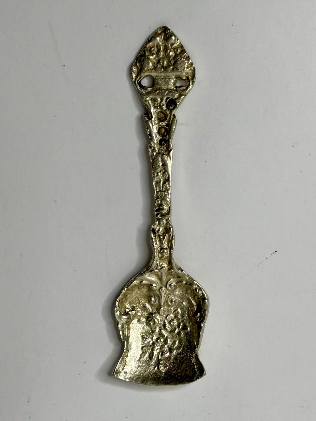 Vintage Italian Metal Gold Toned Sugar Shovel Scoop Spoon Floral ...