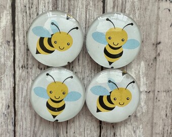 Multi-colored Glitter Glass Magnet- Set of 4 - Etsy