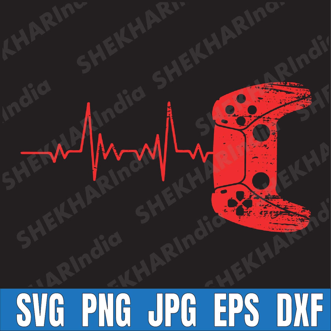 Gamer Heartbeat Svg, Funny Video Games Gaming Teens Boys Kid Men Svg ...