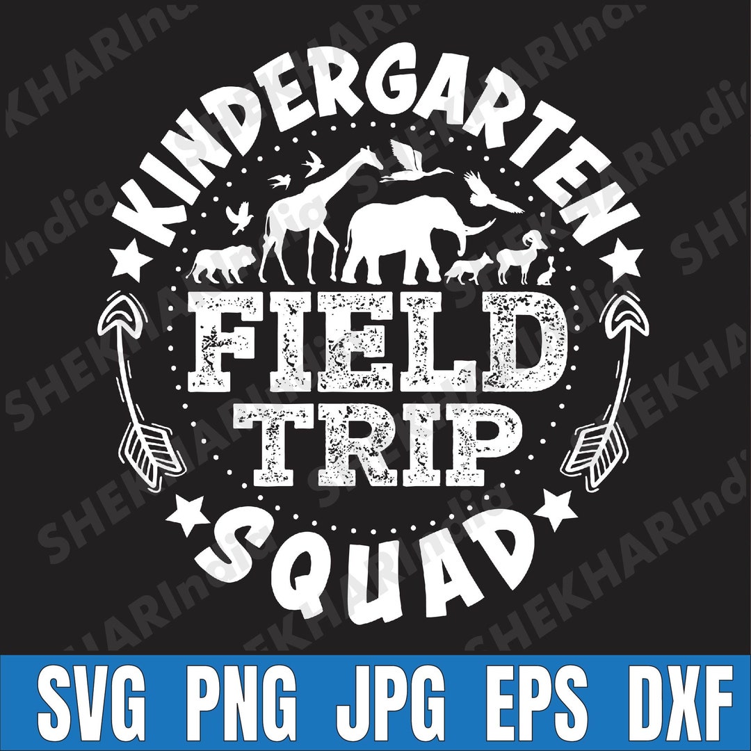 Kindergarten Zoo Field Trip Squad Teacher Student Kids Svg, Pre-k Zoo Field Trip School Zoo Day ...