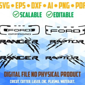 Ford Raptor Claw Ranger F150 Logo Scalable Vector Pack for Cutter ...