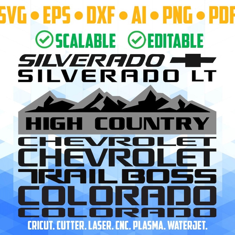 Chevy Silverado Svg - Etsy