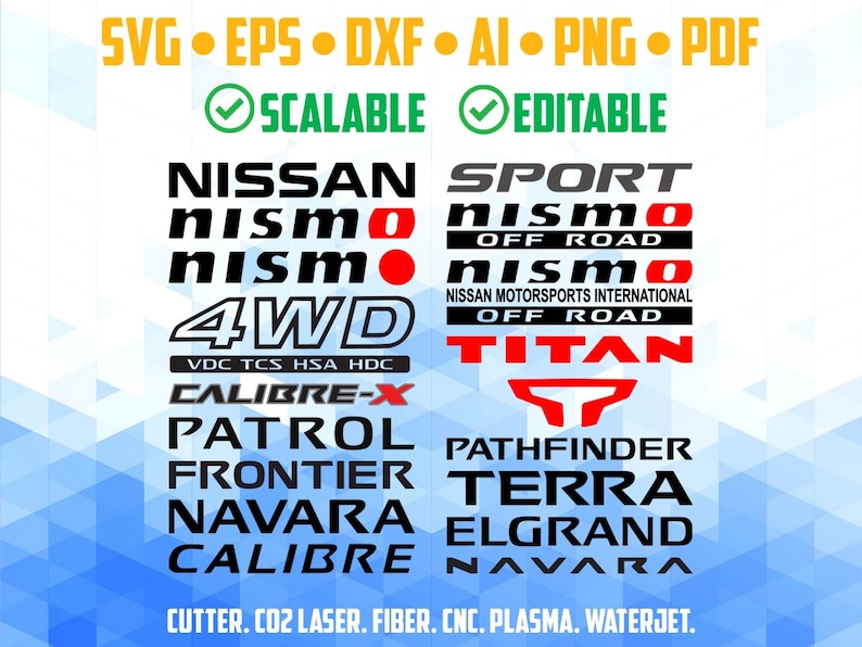 Nissan Patrol Vector Logo Pack (svg, Eps, Dxf, Ai, Png, Pdf) - Etsy