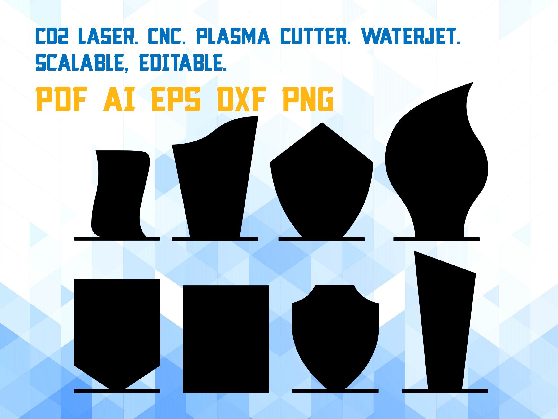 Trophy Plaque Design Acrylic Glass Wood Metal Scalable Vector for Laser ...