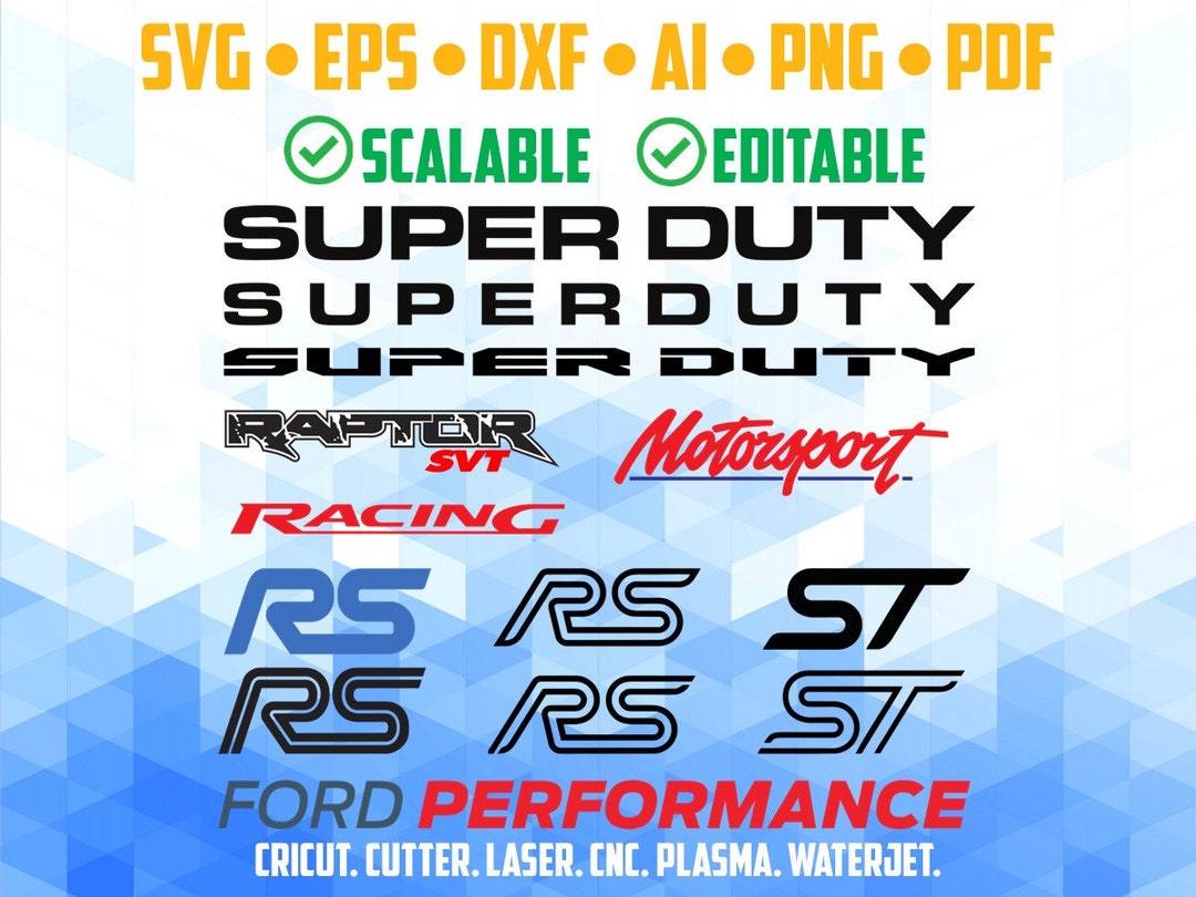 Clean Superduty Racing RS ST Motorsport Logo Scalable Vector Pack for ...