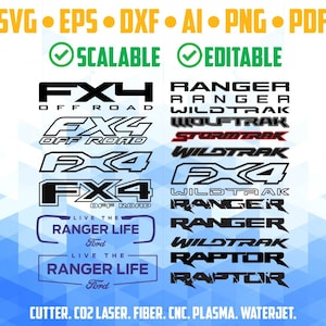 Ford Ranger Raptor Vector Logo Pack: FX4, Wildtrak (digital Files) - Etsy
