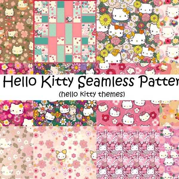 Kitty Seamless Pattern - Etsy