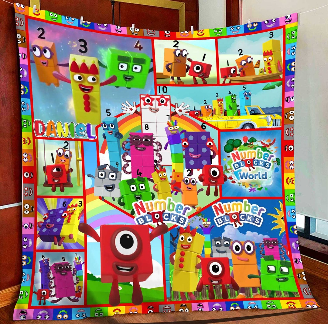 Personalized Numberblocks Quilt Blanket Numberblocks Fleece - Etsy