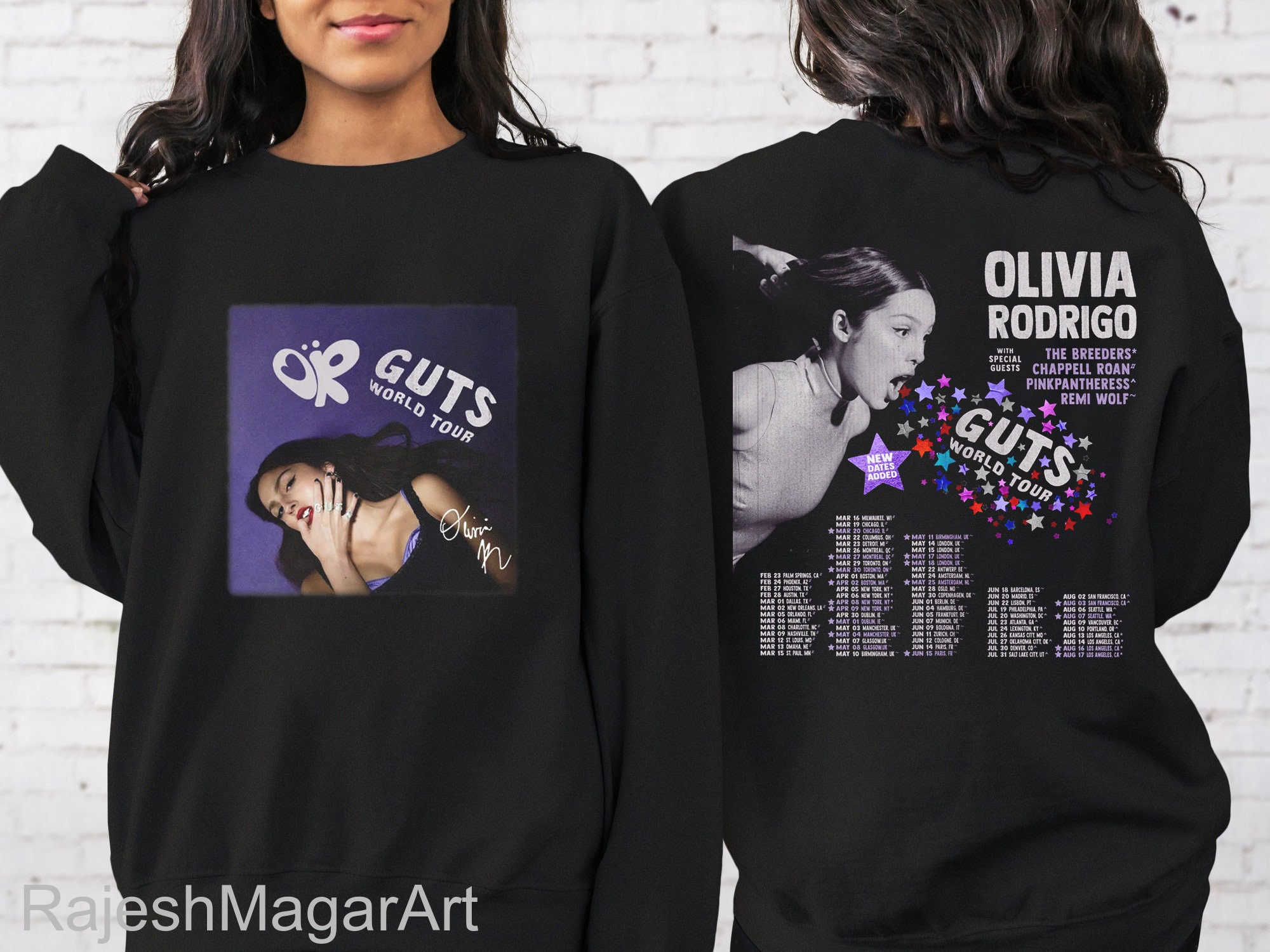 Olivia Rodrigo Guts Full Date Tour 2024 Shirt Olivia Rodrigo Shirt
