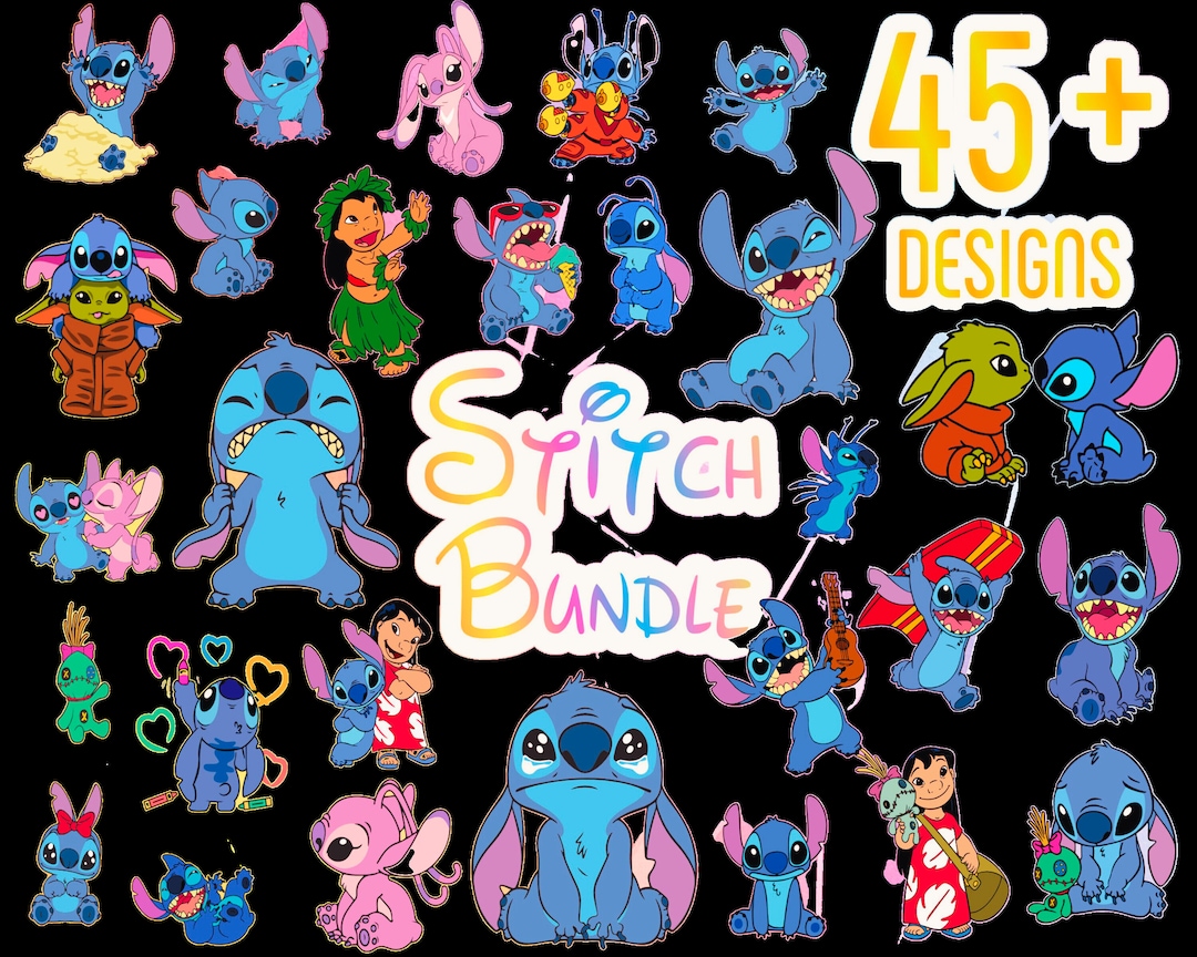 45 Lilo And Stitch SVG Bundle / Stitch PNG / Stitch Clipart - Etsy France
