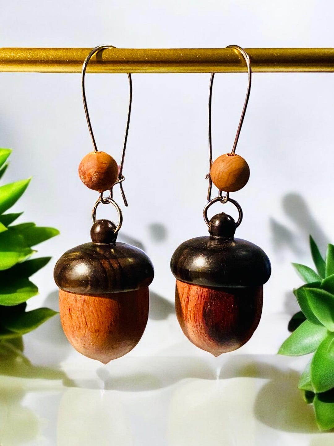 Handmade Wooden Acorn Stash Box Earrings Cedar and Wood Nature Theme ...