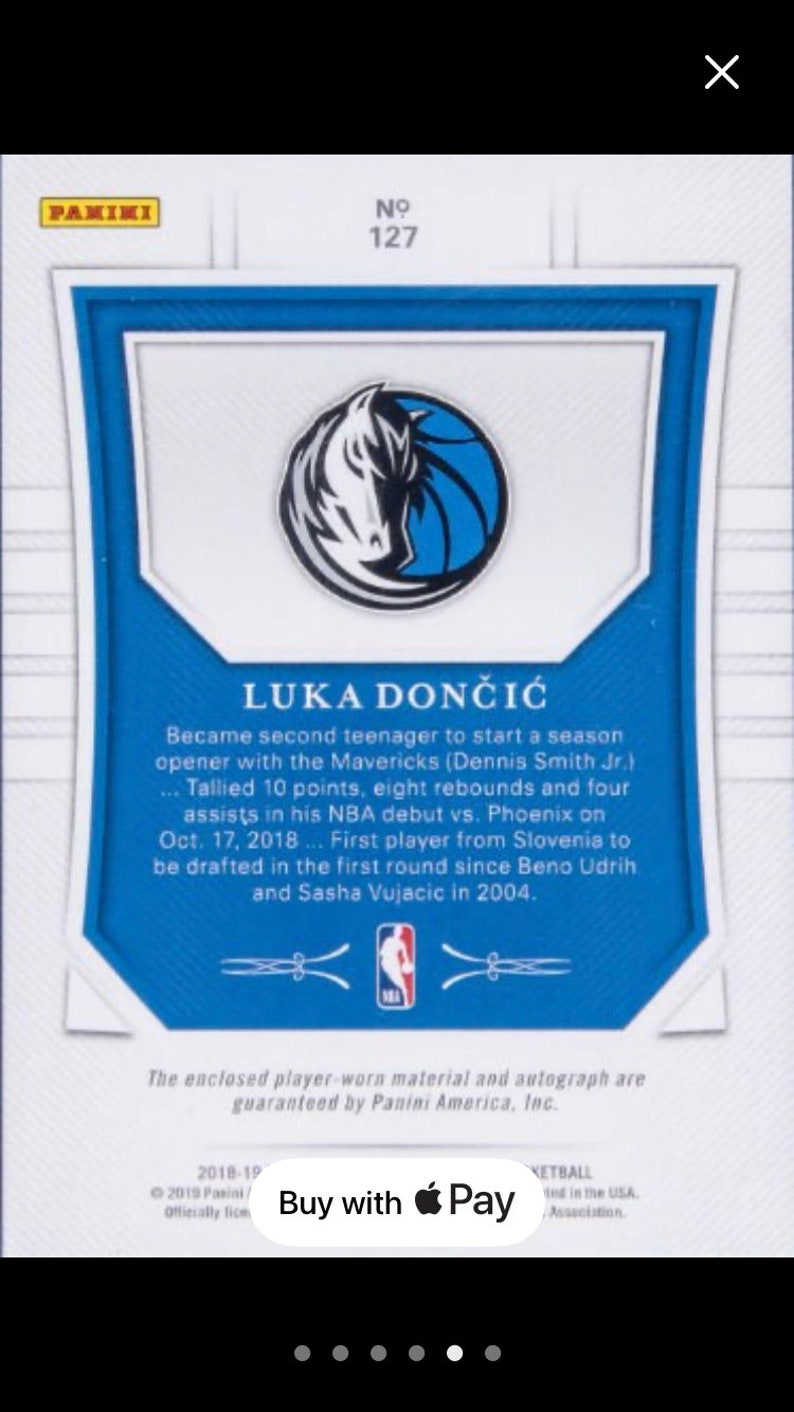 National Treasure Luka Doncic 1/3 Custom RPA Card encased/sealed/coa ...