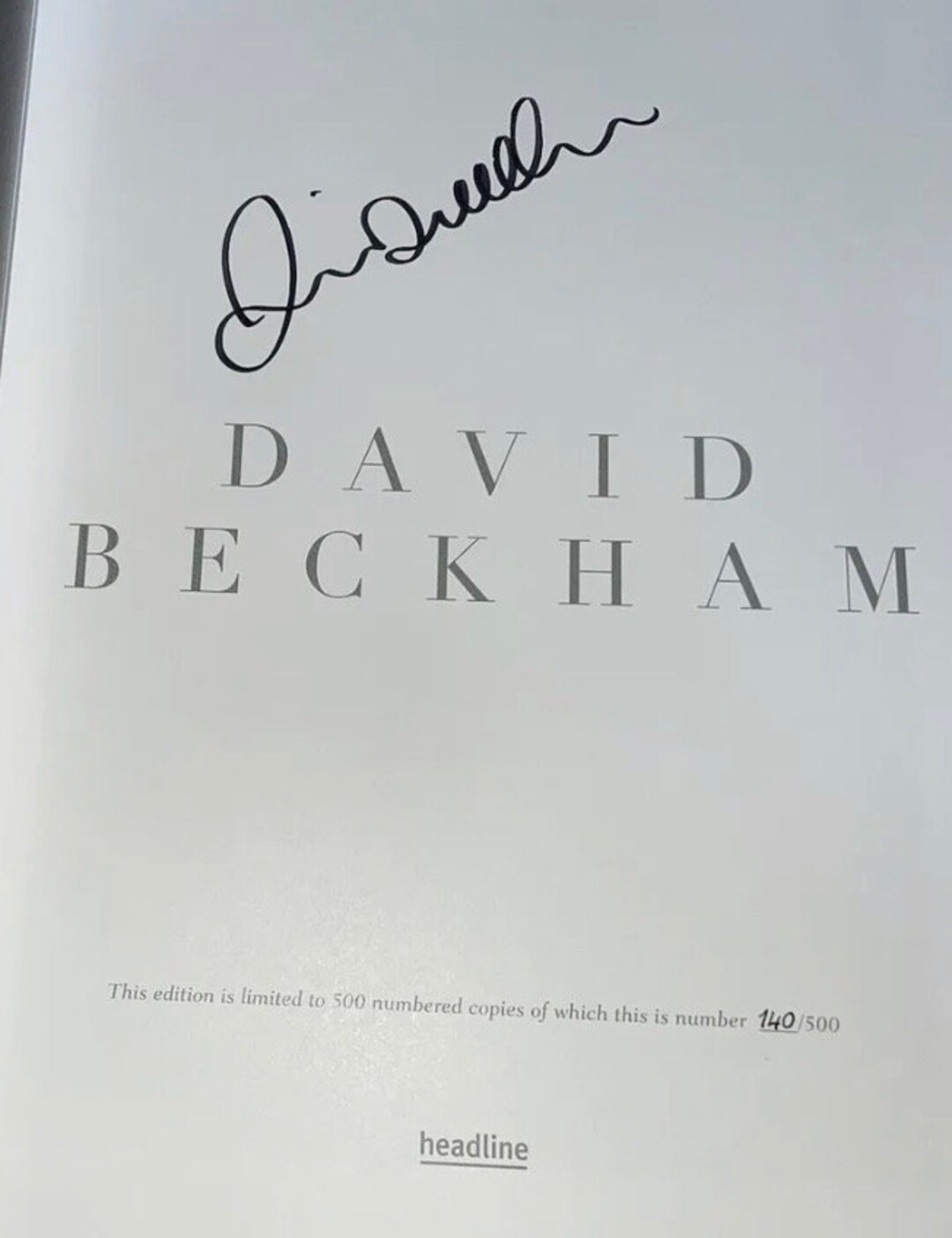 David Beckham Signed Limited Edition Book 140/500 Soccer EXQUISITE ...