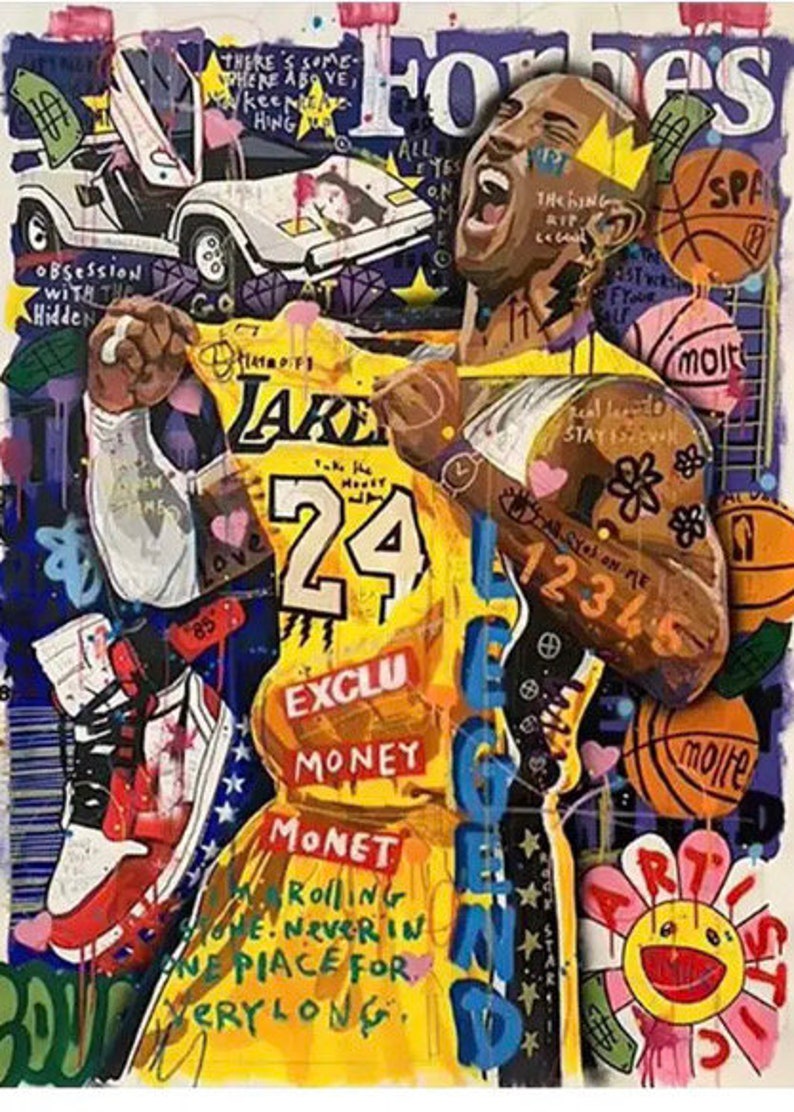 Kobe Bryant Street Graffiti Basketball Star Custom Card toploaded Rare ...