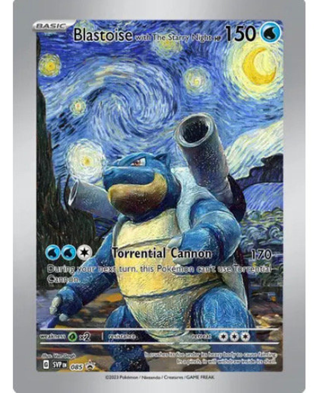 Blastoise Van Gogh Museum Artwork Card Proxy Pokémon Trading Card - Etsy