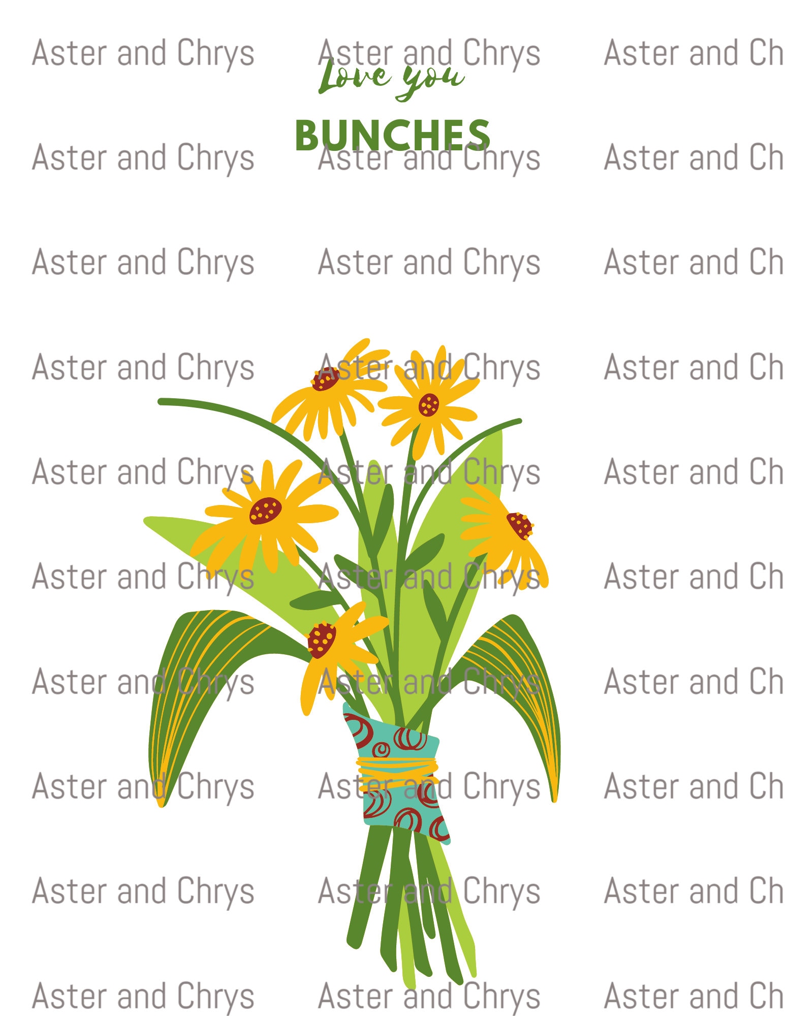 Flower Bouquet Handprint Art Template - Etsy