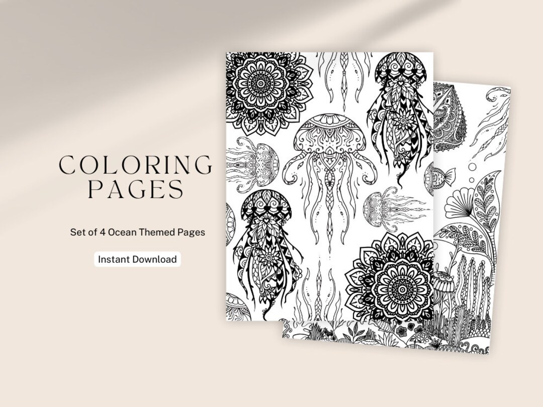 Coloring Pages - Ocean Theme - Etsy