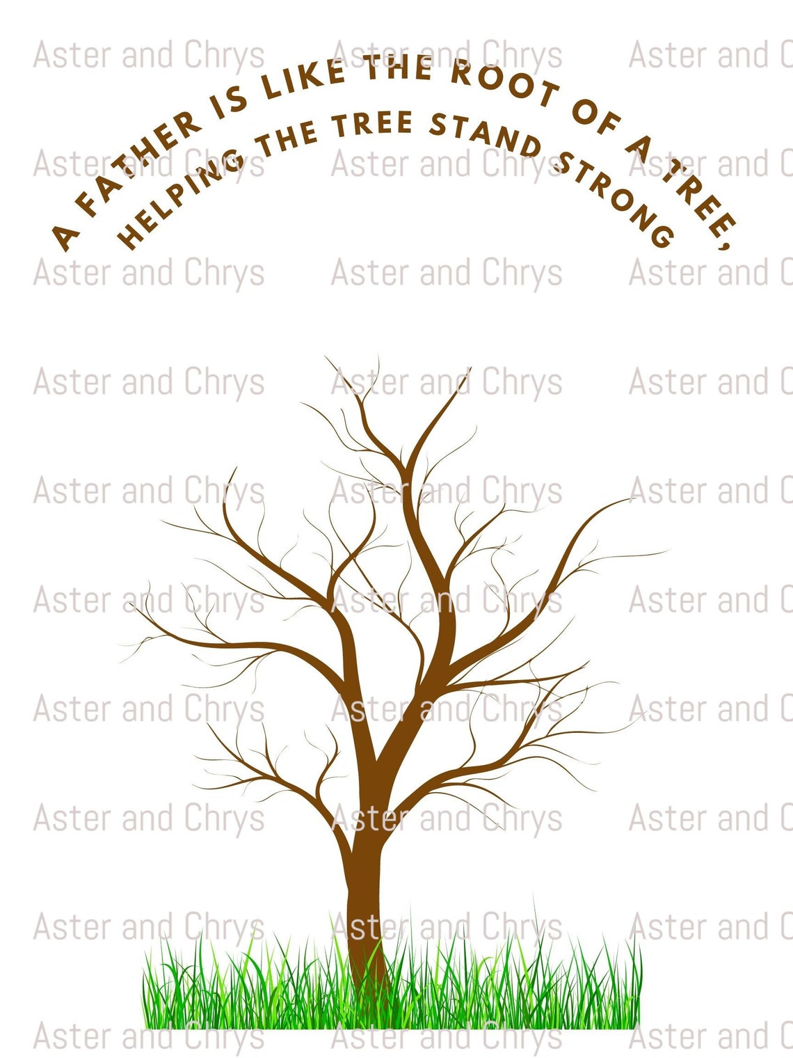 Father's Day Printable Handprint Template | Tree Handprint | DIY ...