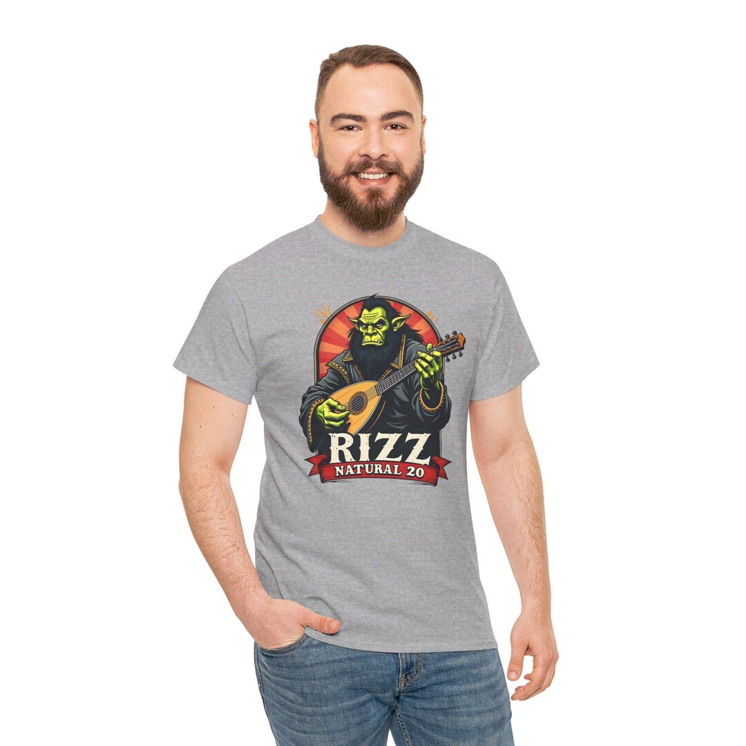 Natural 20 Rizz Orc Bard, Dnd Shirt, Pathfinder Tee, High Charisma ...