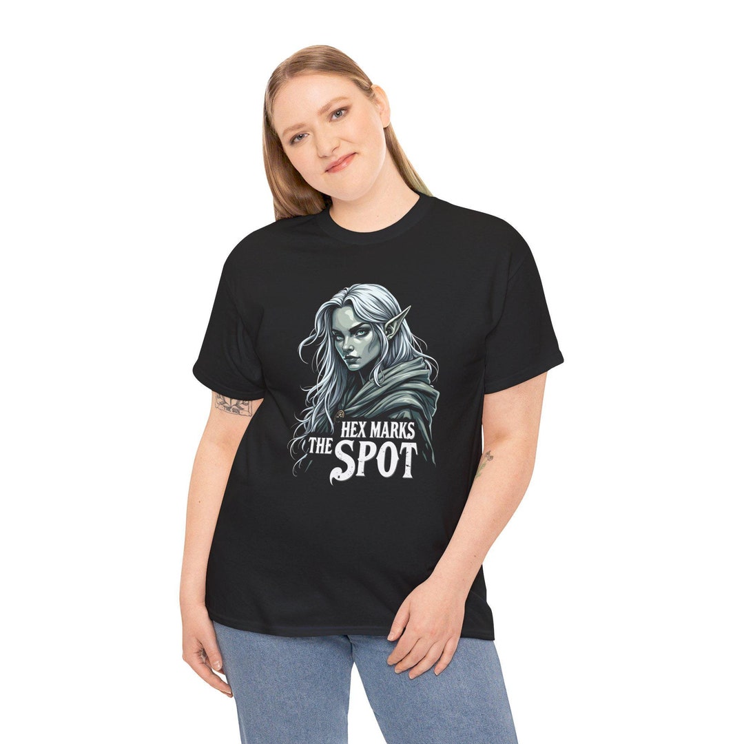 Elf Warlock T-shirt: Hex Marks the Spot, Dnd RPG Tee - Etsy