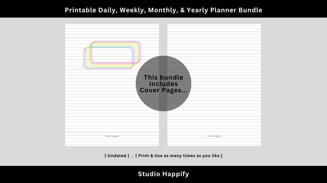 Colorful Neon Planner, Printable Daily, Weekly, Monthly, & Yearly ...