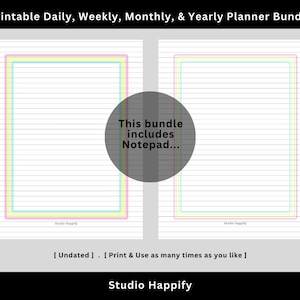 Colorful Neon Planner, Printable Daily, Weekly, Monthly, & Yearly ...