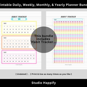 Colorful Neon Planner, Printable Daily, Weekly, Monthly, & Yearly ...