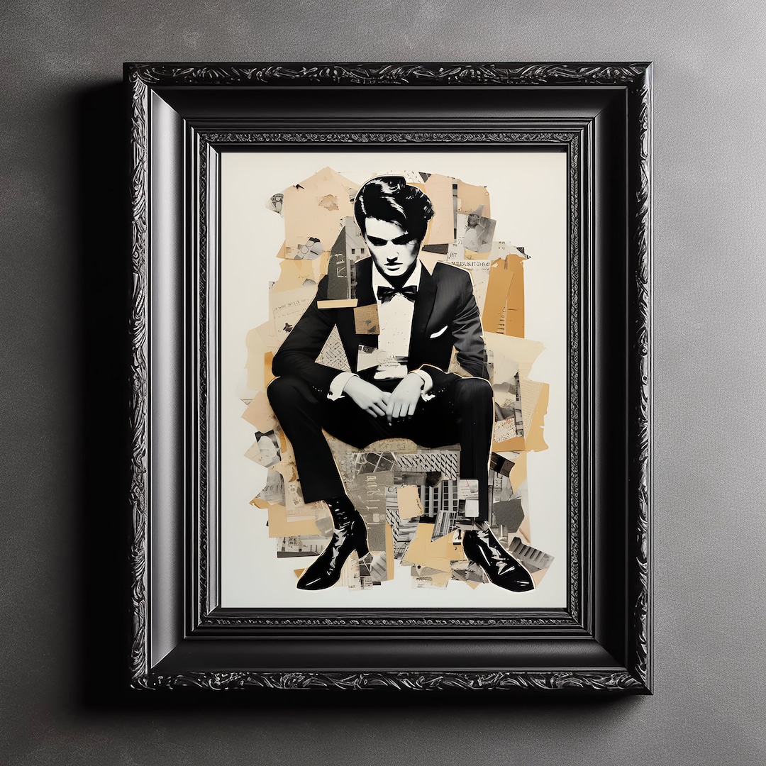 Elvis Presley - Collage Scrapbook - Digital Wall Art - Vintage Wall Art ...