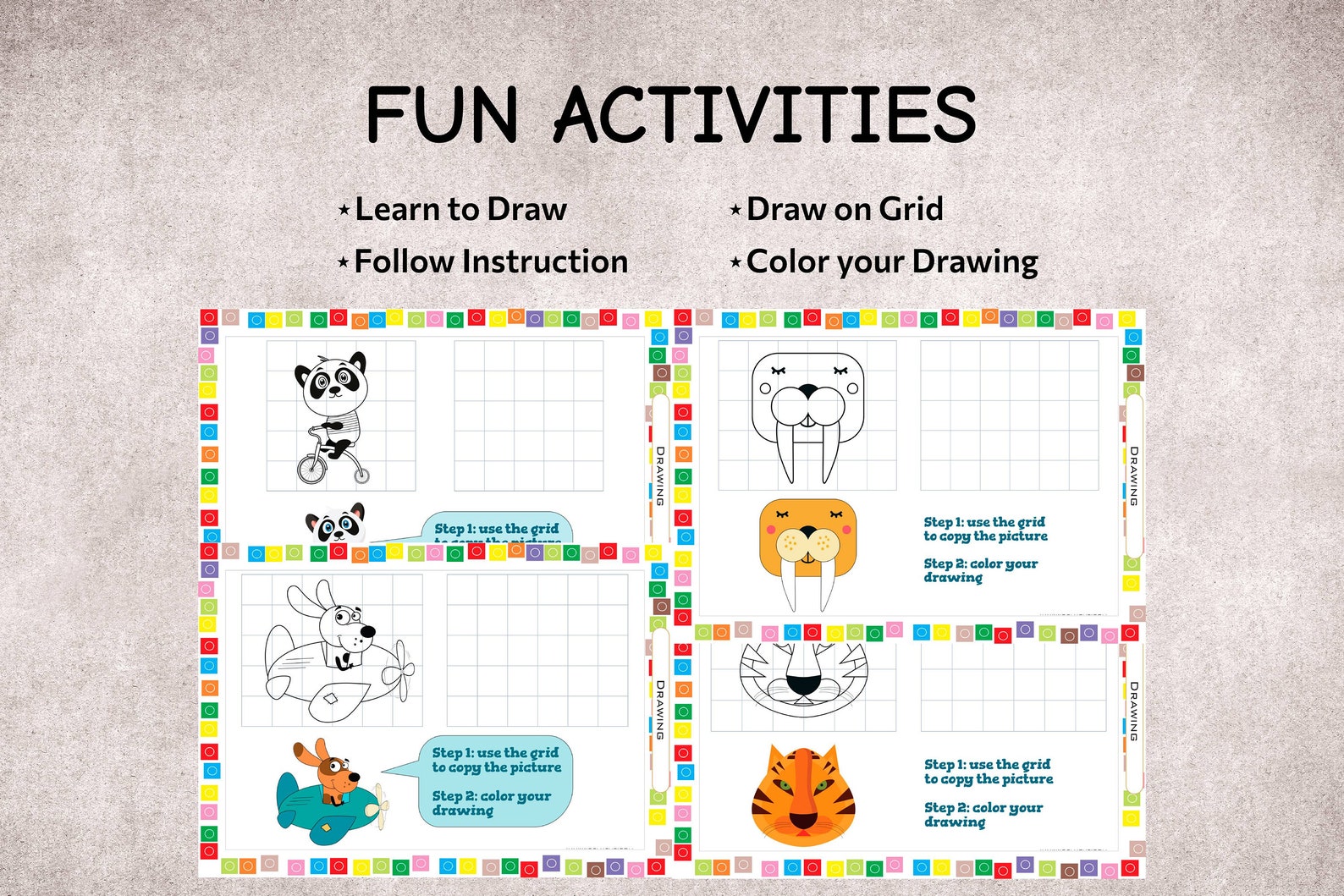 100 Printable Pages Learn to Draw in Preschool: Activity Workbook ...
