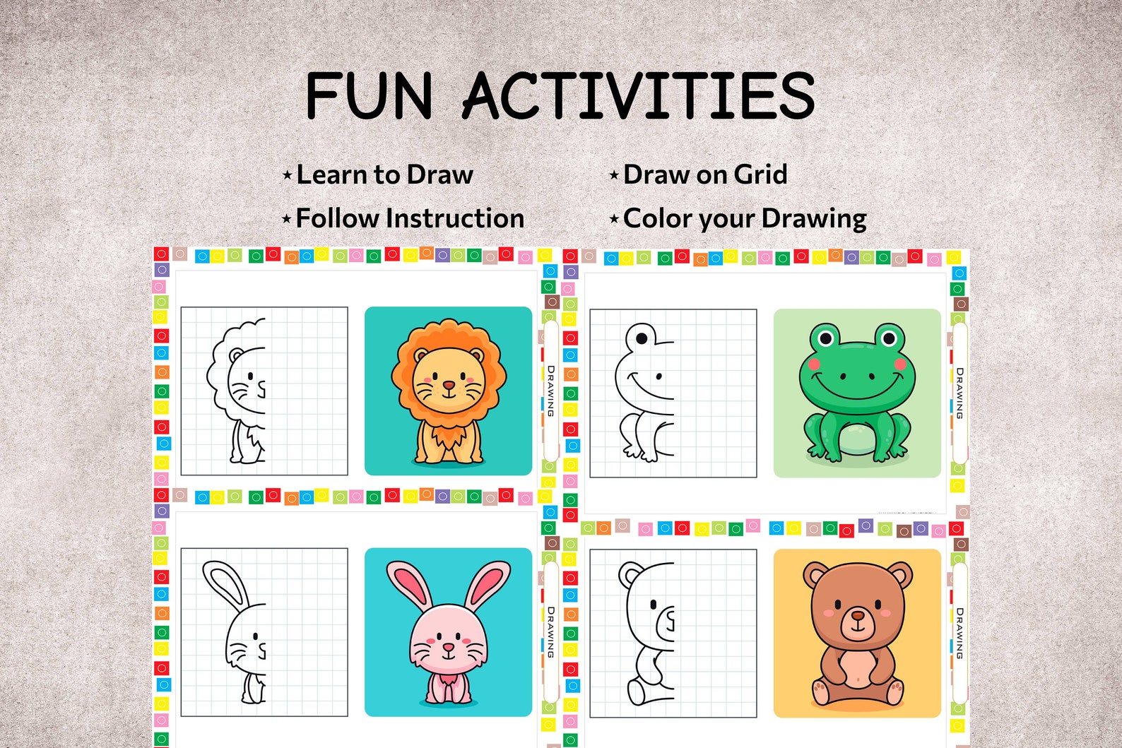 100 Printable Pages Learn to Draw in Preschool: Activity Workbook ...