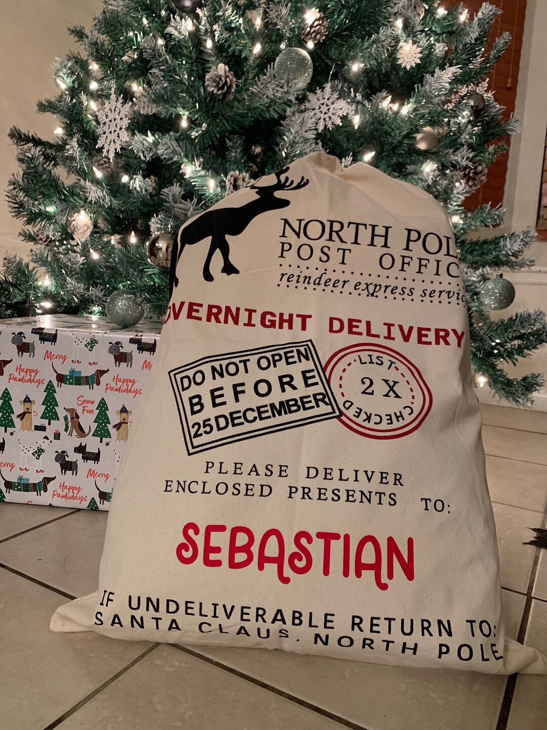 Custom Santa Bag - Etsy