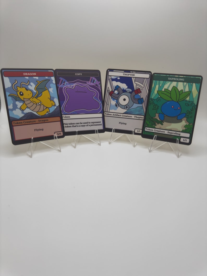 Magic the Gathering X Pokémon Custom Metallic Tokens - Etsy