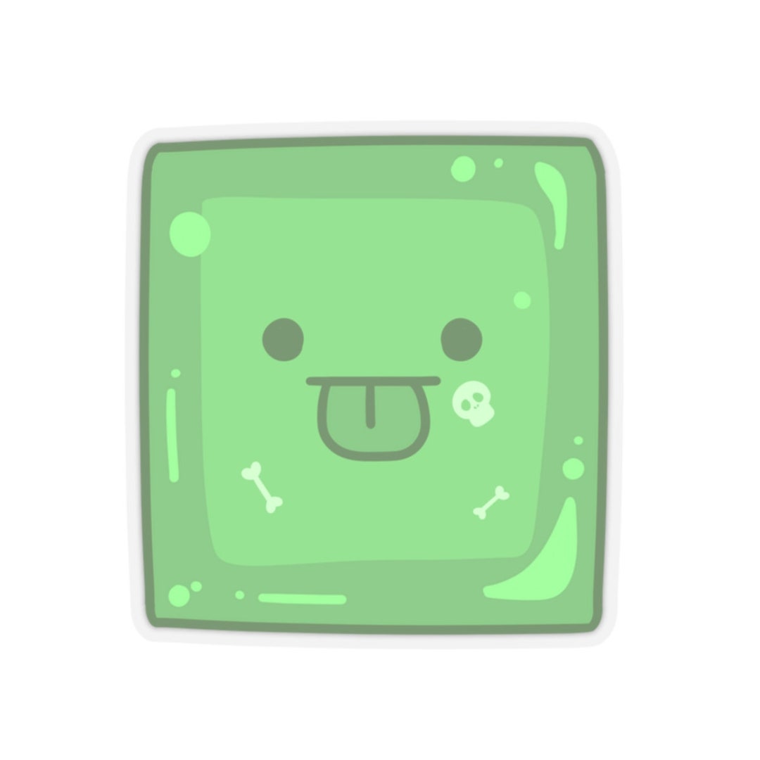 Gelatinous Cube Trap Silly Little Guy Dnd Sticker - Etsy