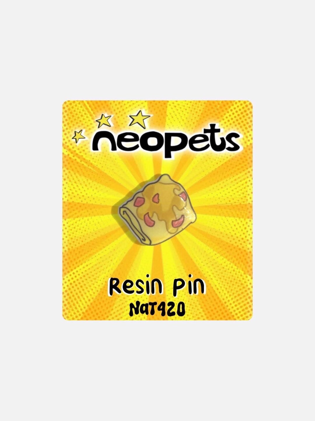 Neopets Ham and Cheese Giant Omelette Nostalgia 90s Kid Resin Pin - Etsy